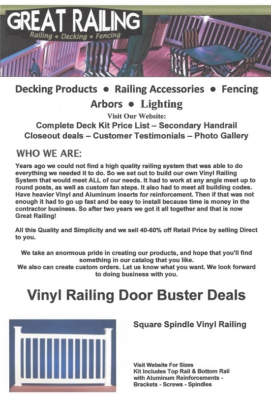 MyHomeTownZip.com >> Great Railing - Railing, Decking & Fencing