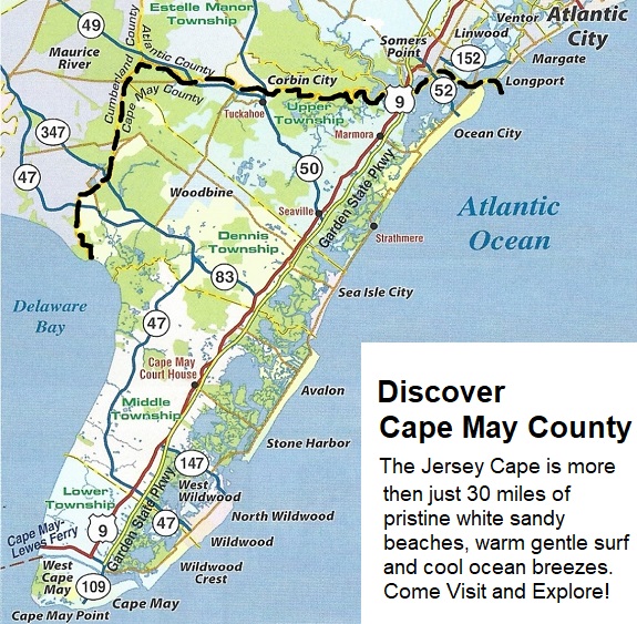 MyHomeTownZip.com >> Cape May County NJ Map & Town Guide